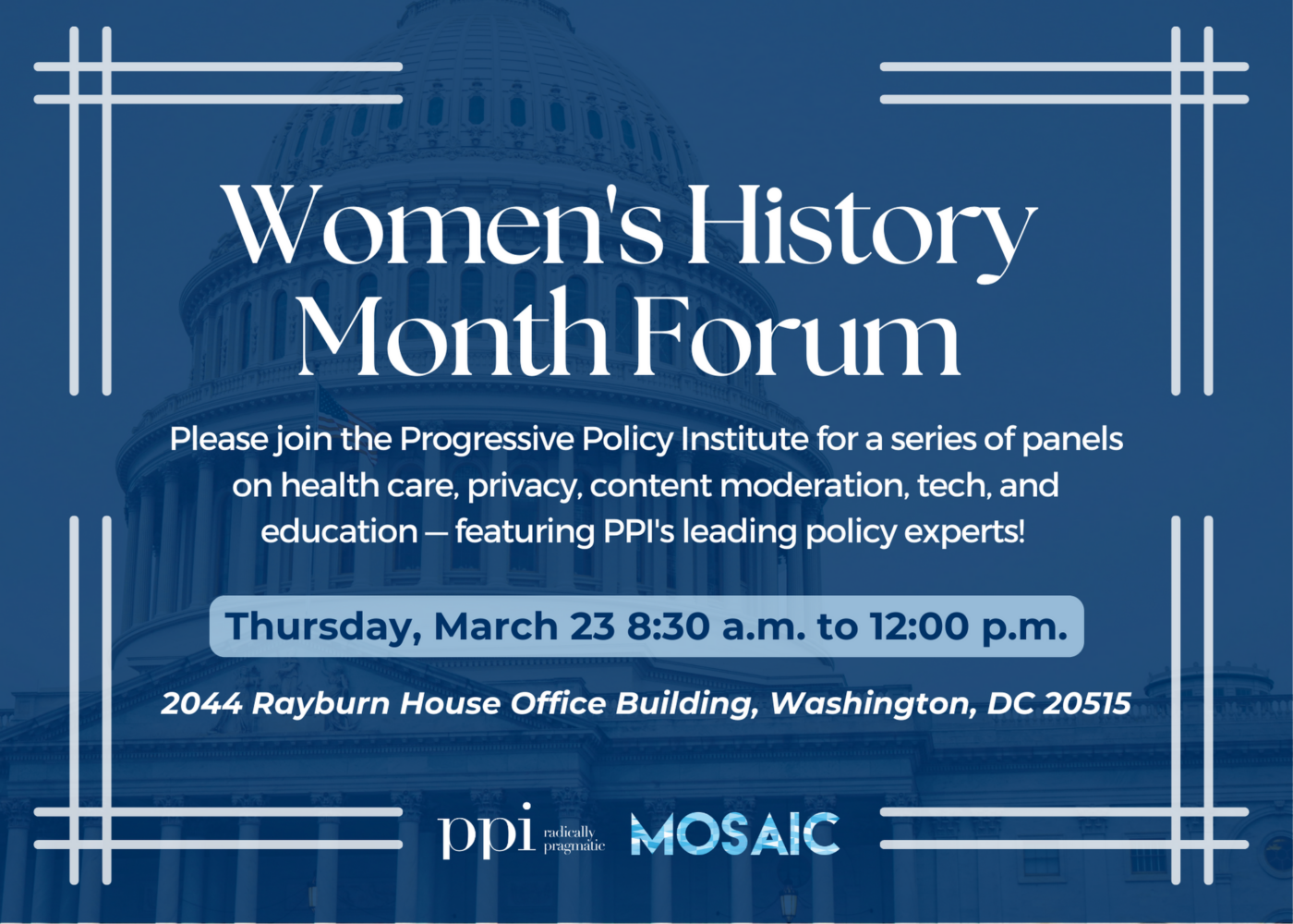 Progressive Policy Institute Women's History Month Forum - Progressive ...
