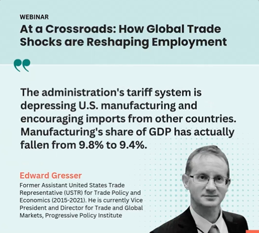 Gresser in JustJobs Network (Webinar): At a Crossroads: How Global ...